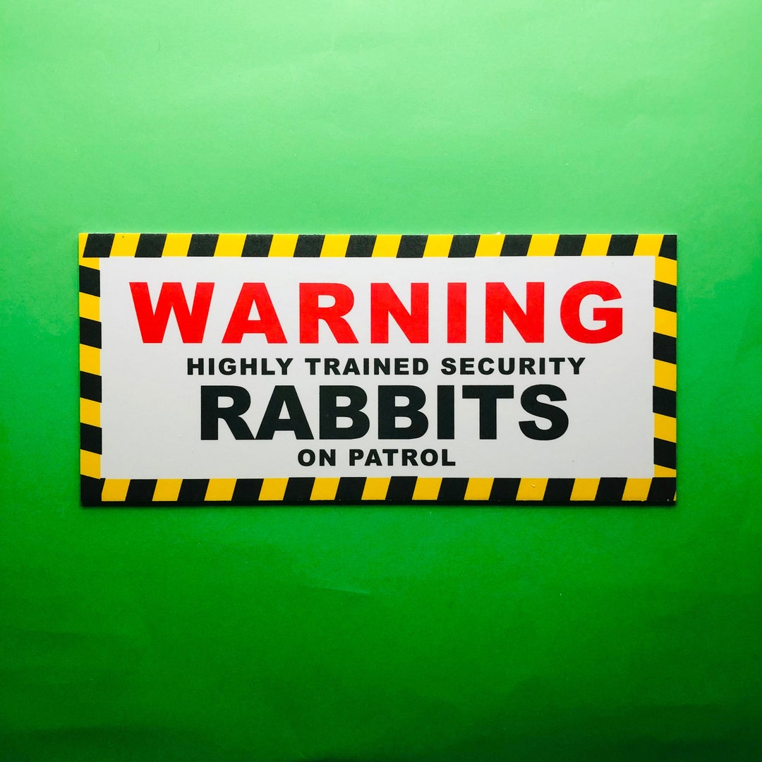 Novelty Warning Sign for Rabbit Owners - Etsy