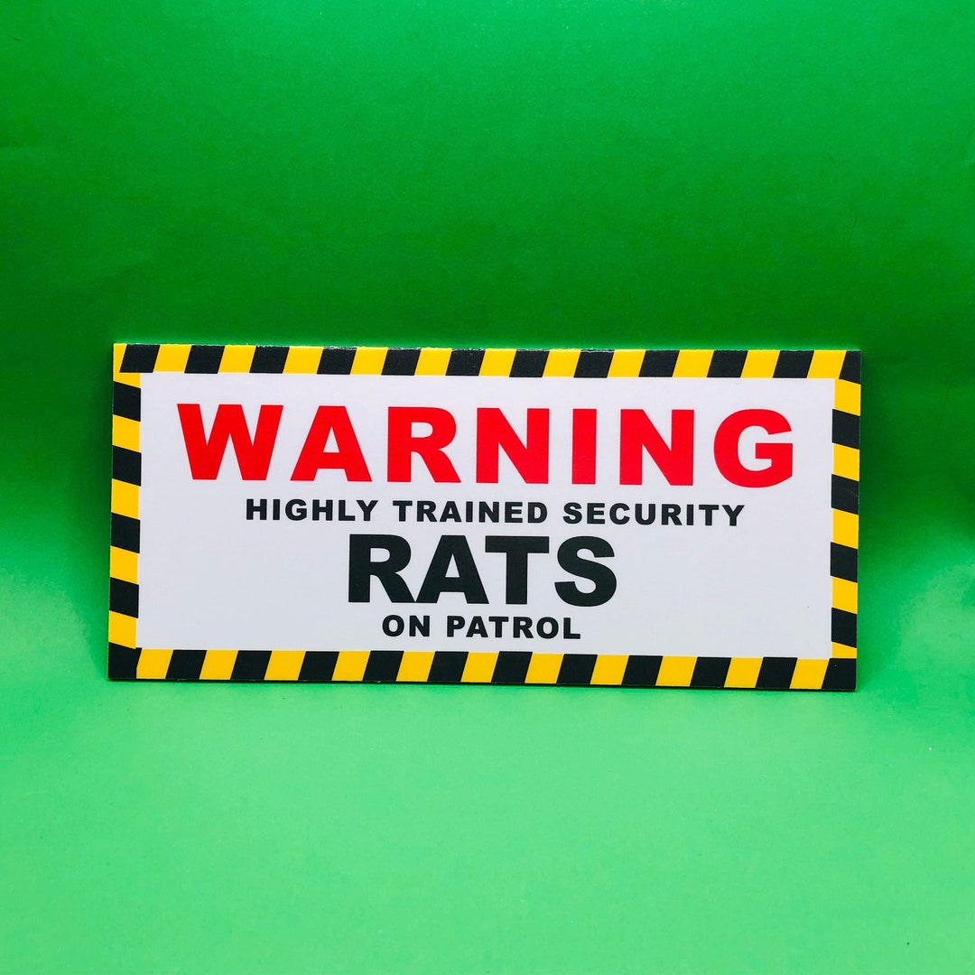 Novelty Warning Sign for Rat Owners - Etsy