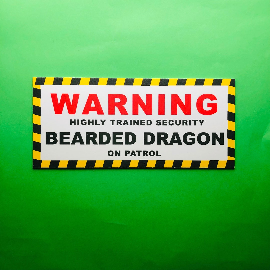 Novelty Warning Sign for Bearded Dragon Owners - Etsy
