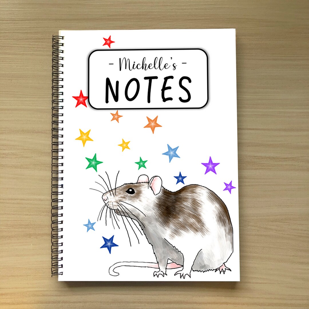 Rat Personalised Notebook or Journal - Design #1 - Etsy