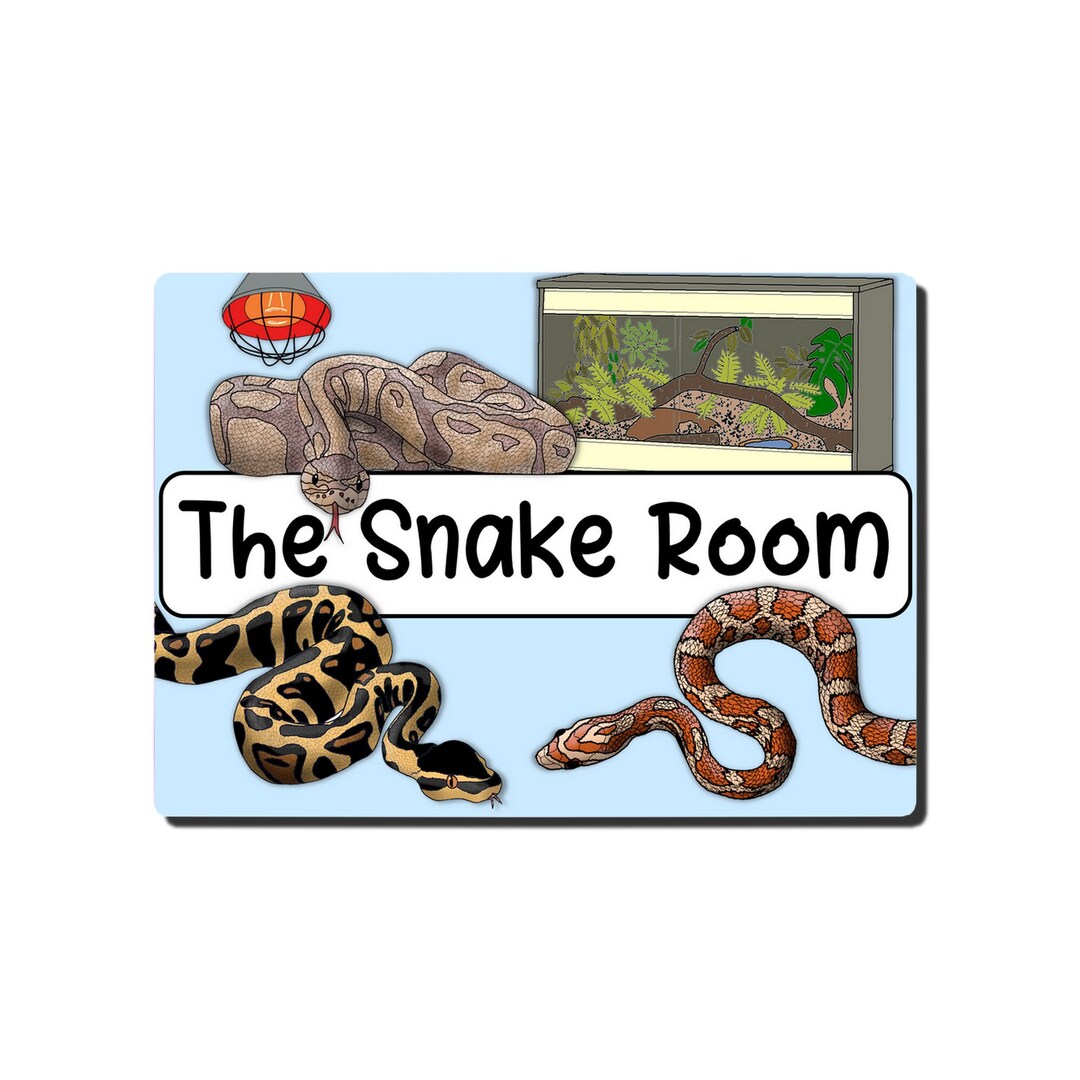 The Snake Room - Novelty Illustrated Colour Wall or Door Sign - Etsy
