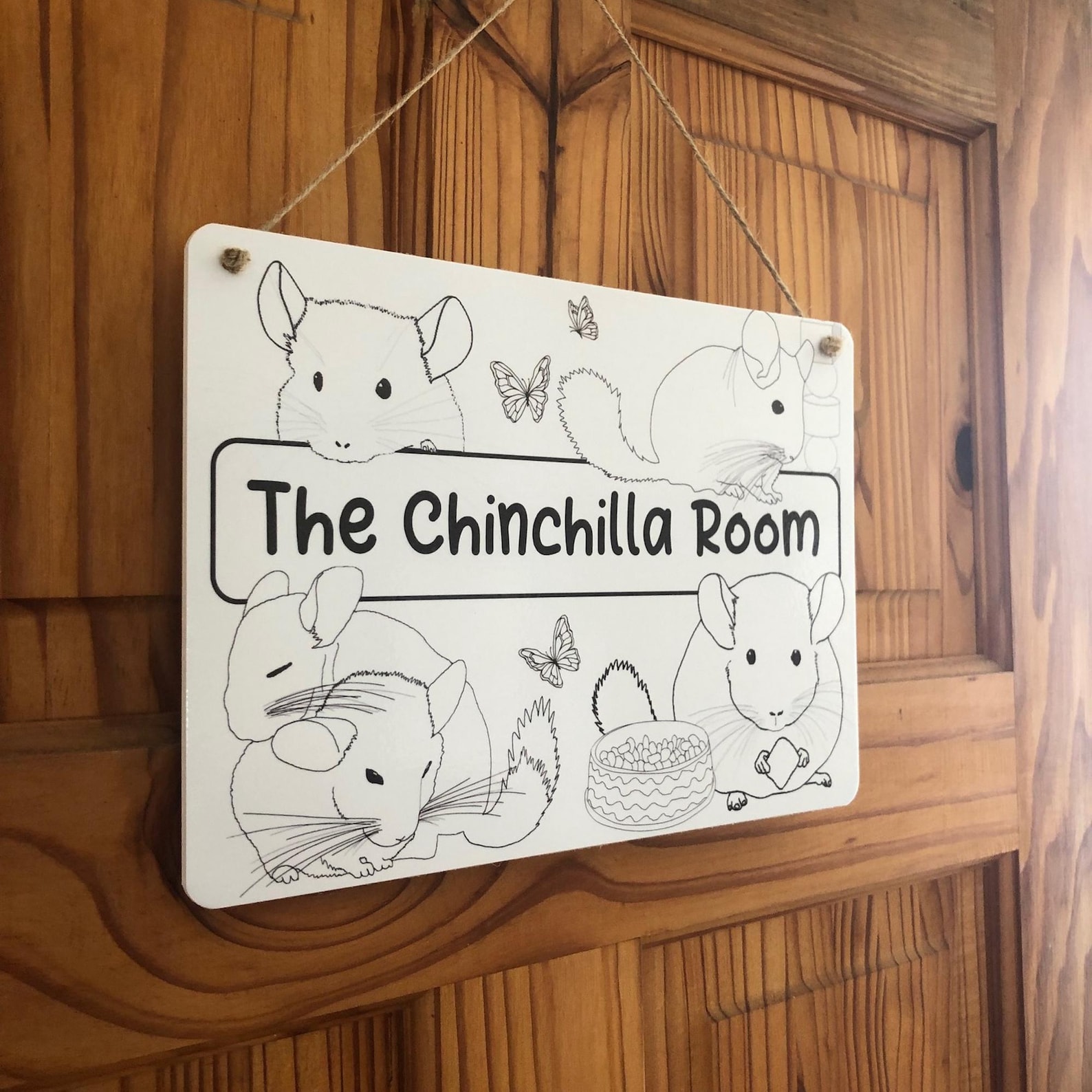The Chinchilla Room - Novelty Illustrated Wall or Door Sign - Etsy