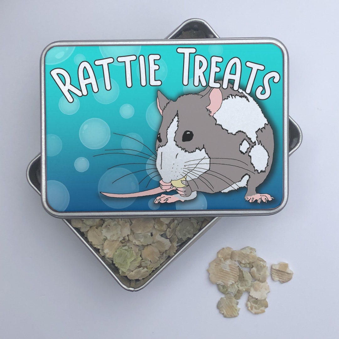 Rat Treat Storage Tin - Blue With Bubbles - Etsy