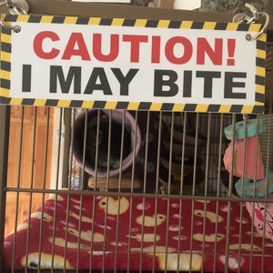 Caution! I May Bite Indoor Warning Sign - Etsy