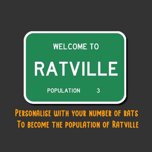 Welcome to Ratville Novelty Road Sign Rat Lover Decoration - Etsy