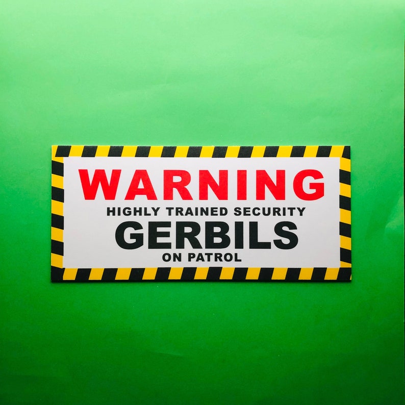 Novelty Warning Sign for Gerbil Owners - Etsy