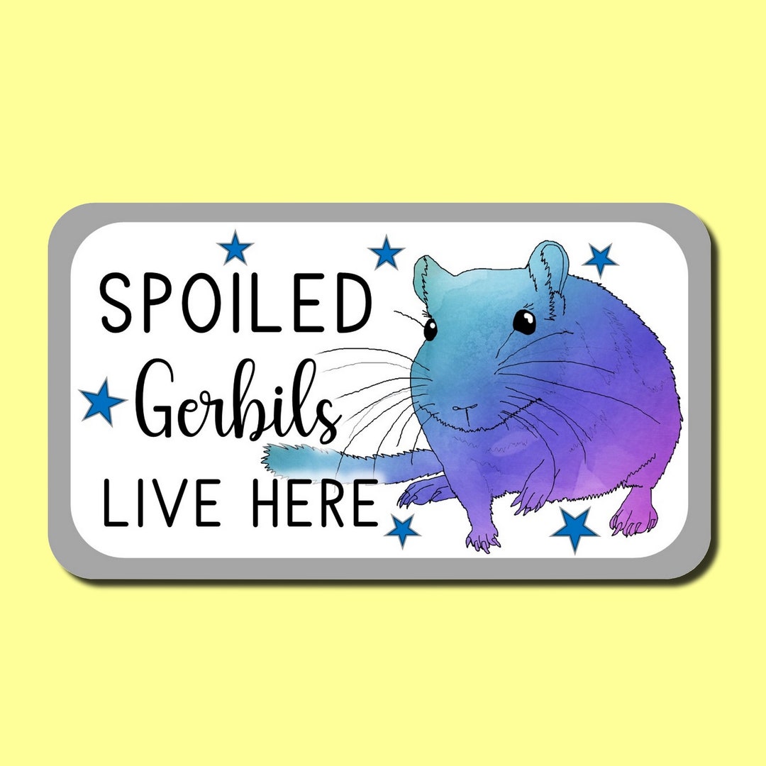 Spoiled Gerbils Live Here Novelty Decorative Sign for Gerbil Owners - Etsy