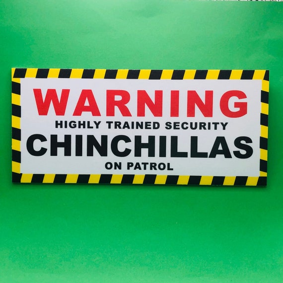 Novelty warning sign for chinchilla owners | Etsy