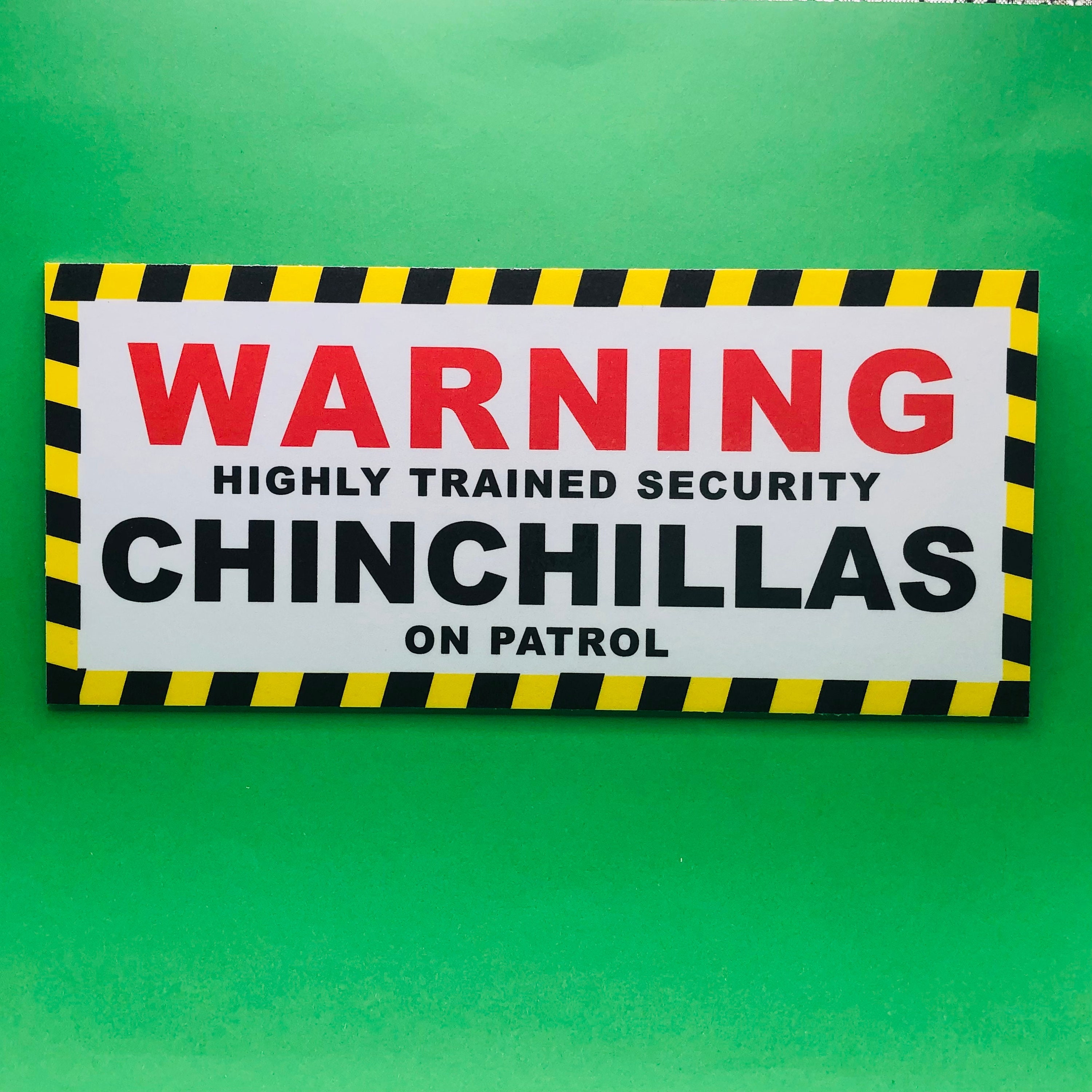 Novelty Warning Sign for Chinchilla Owners - Etsy