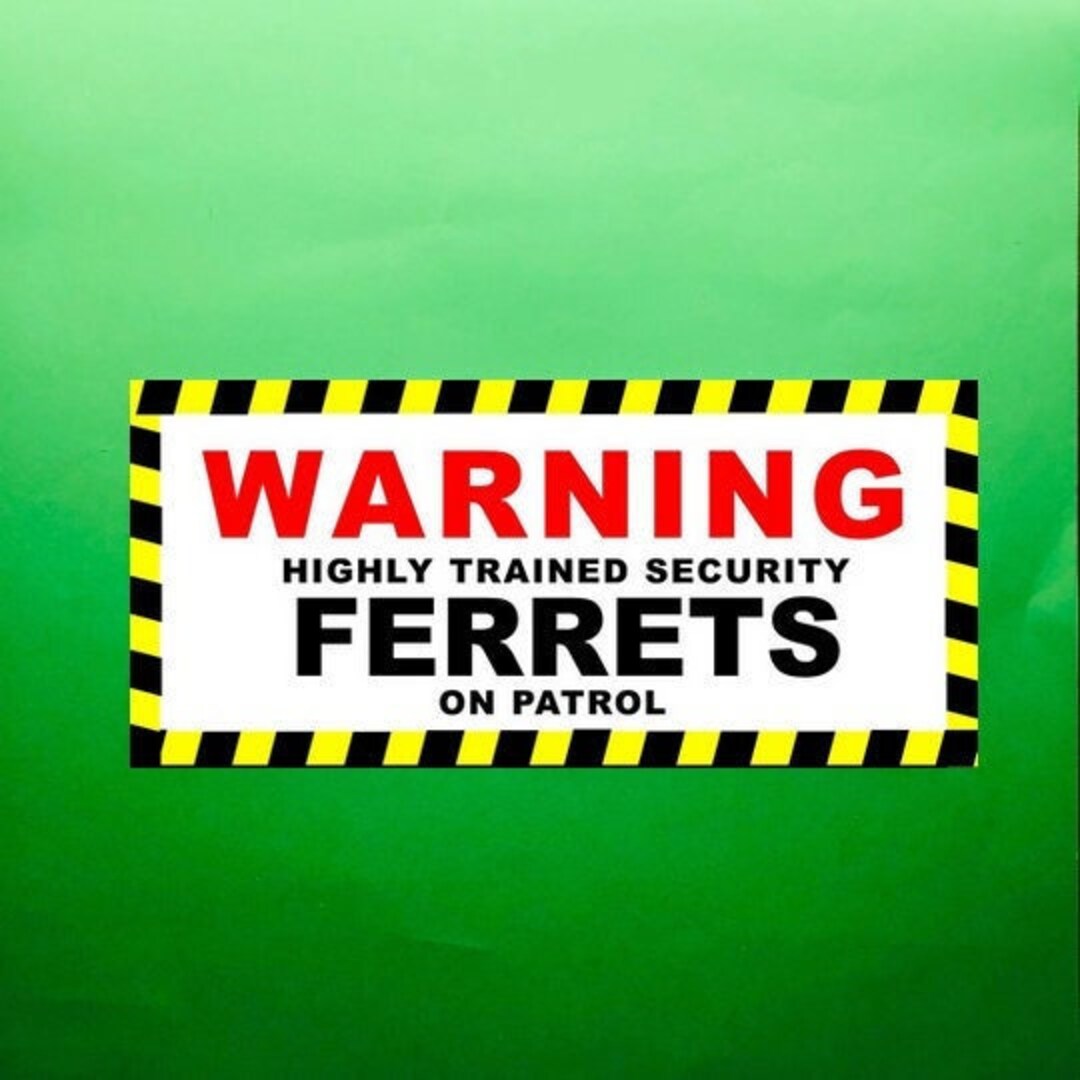 Novelty Warning Sign for Ferret Owners - Etsy