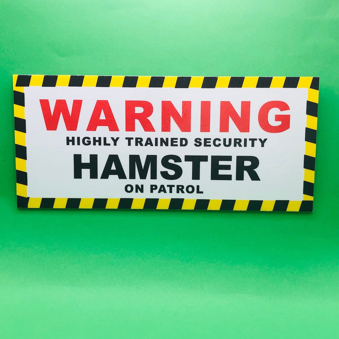 Novelty Warning Sign for Hamster Owners - Etsy