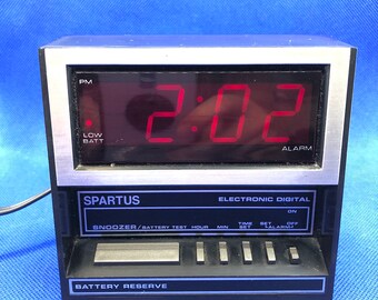 Spartus Digital Alarm Clock - Etsy