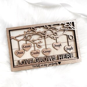 Family Frame, Hanging Hearts, Family Tree, Sentimental Gift, Mother's ...