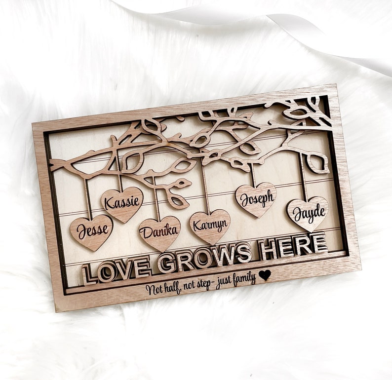Family Frame, Hanging Hearts, Family Tree, Sentimental Gift, Mother's ...