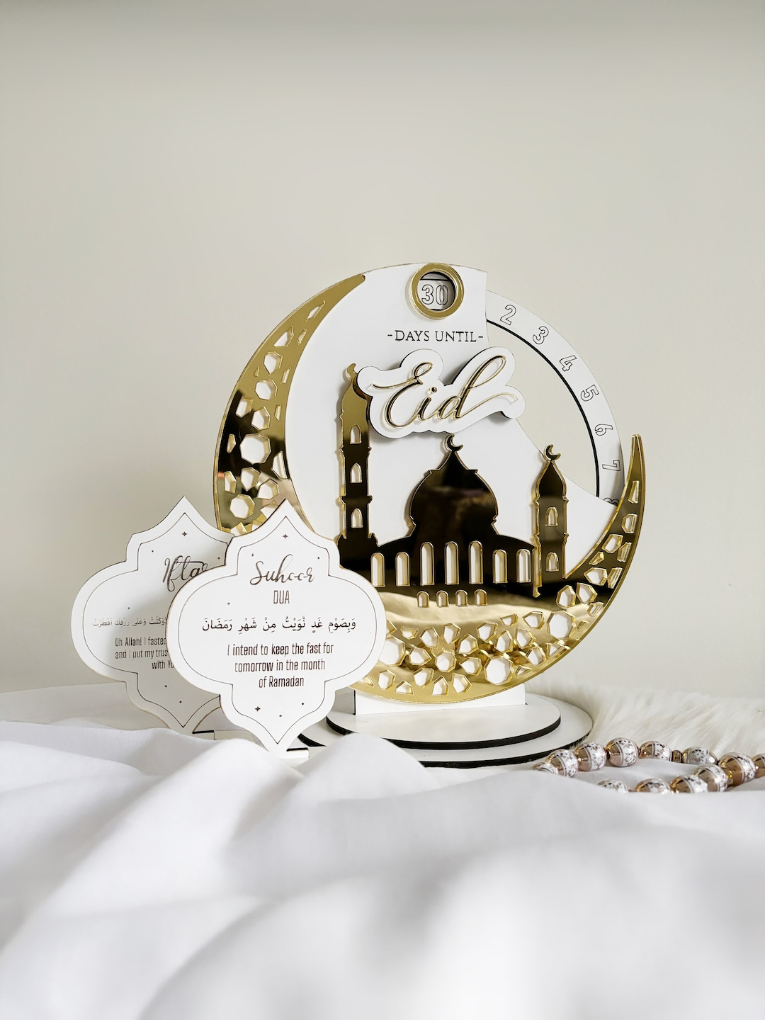 Acrylic Ramadan Calendar, Days of Ramadan Wheel, Countdown to Eid, Days ...