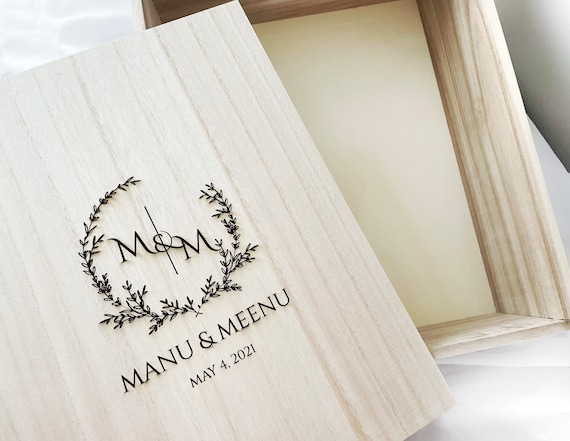 Personalized Wooden Keepsake Box Large Custom Wedding Memory - Etsy