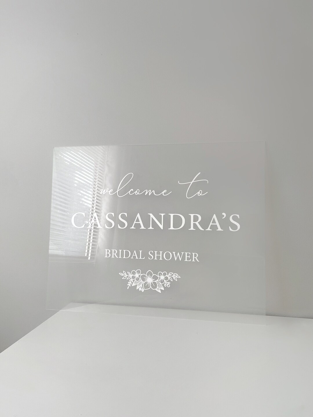 Acrylic Bridal Shower Sign, Bridal Shower Welcome Sign, Painted Acrylic ...