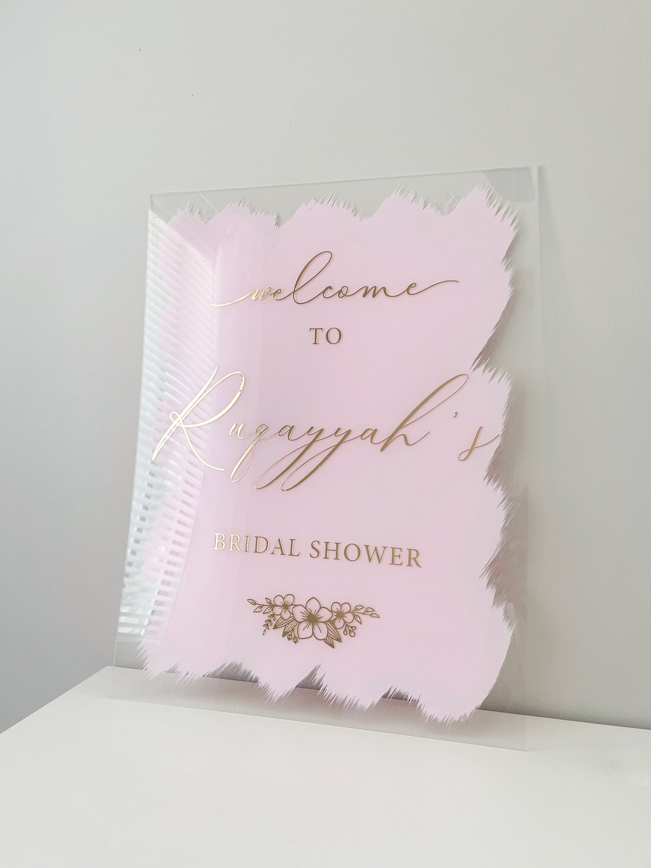 Acrylic Bridal Shower Sign Bridal Shower Welcome Sign - Etsy