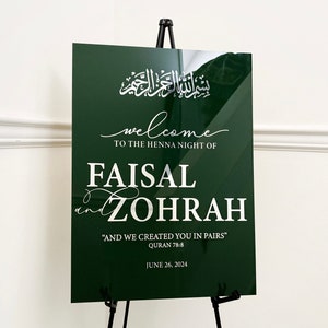 Acrylic Henna Sign, Welcome Henna Night Entrance Sign, Personalized ...