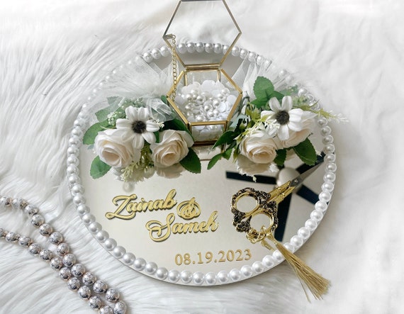 Personalized Nikkah Ring Plate Nikkah Ring Tray Nikkah Ring Holder Islamic Wedding Decor Nikkah Decoration Nikkah Detail Wedding Decor Etsy