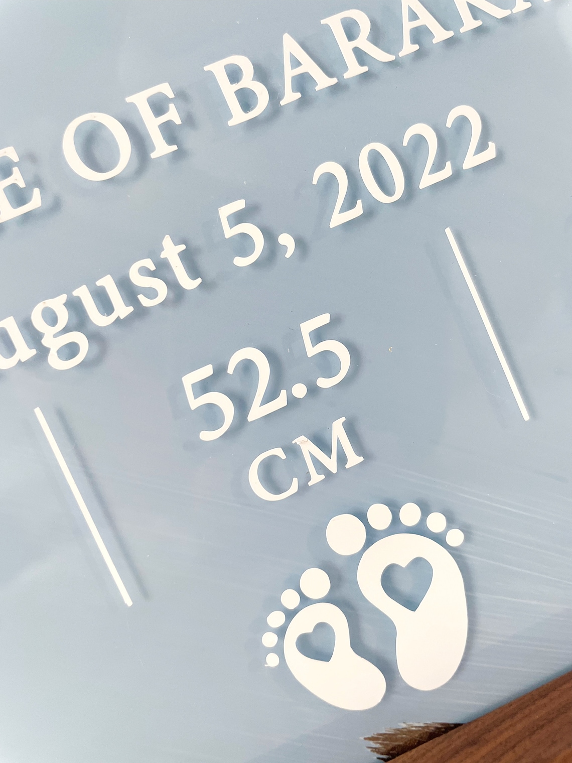 Baby Birth Stat Acrylic Plaque Birth Announcement Sign - Etsy