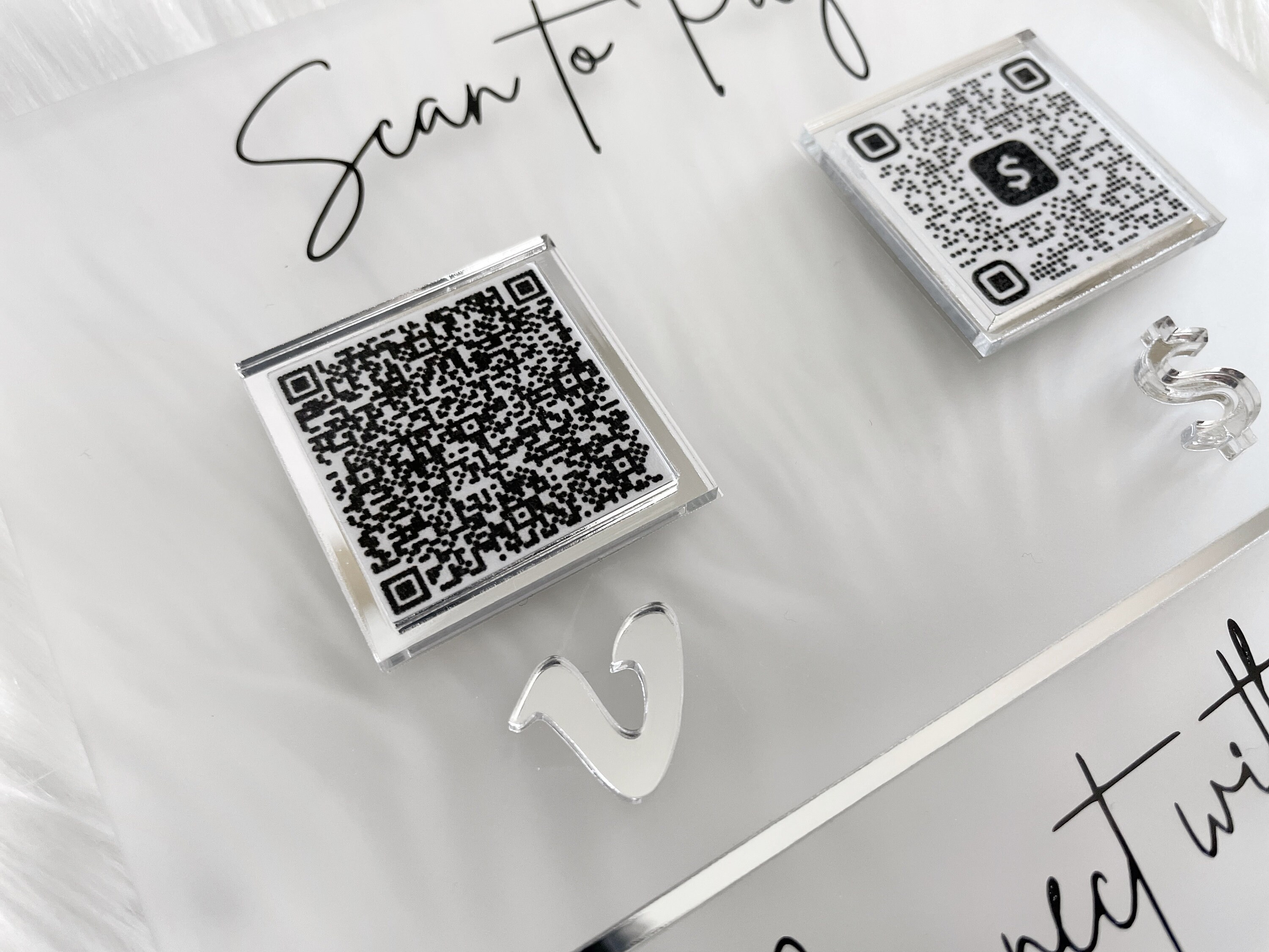 Scannable QR Code Business Social Media Sign Scan to Pay - Etsy