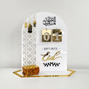 Acrylic Ramadan Calendar, 30 Days Until Eid, Eid Calendar, Acrylic ...