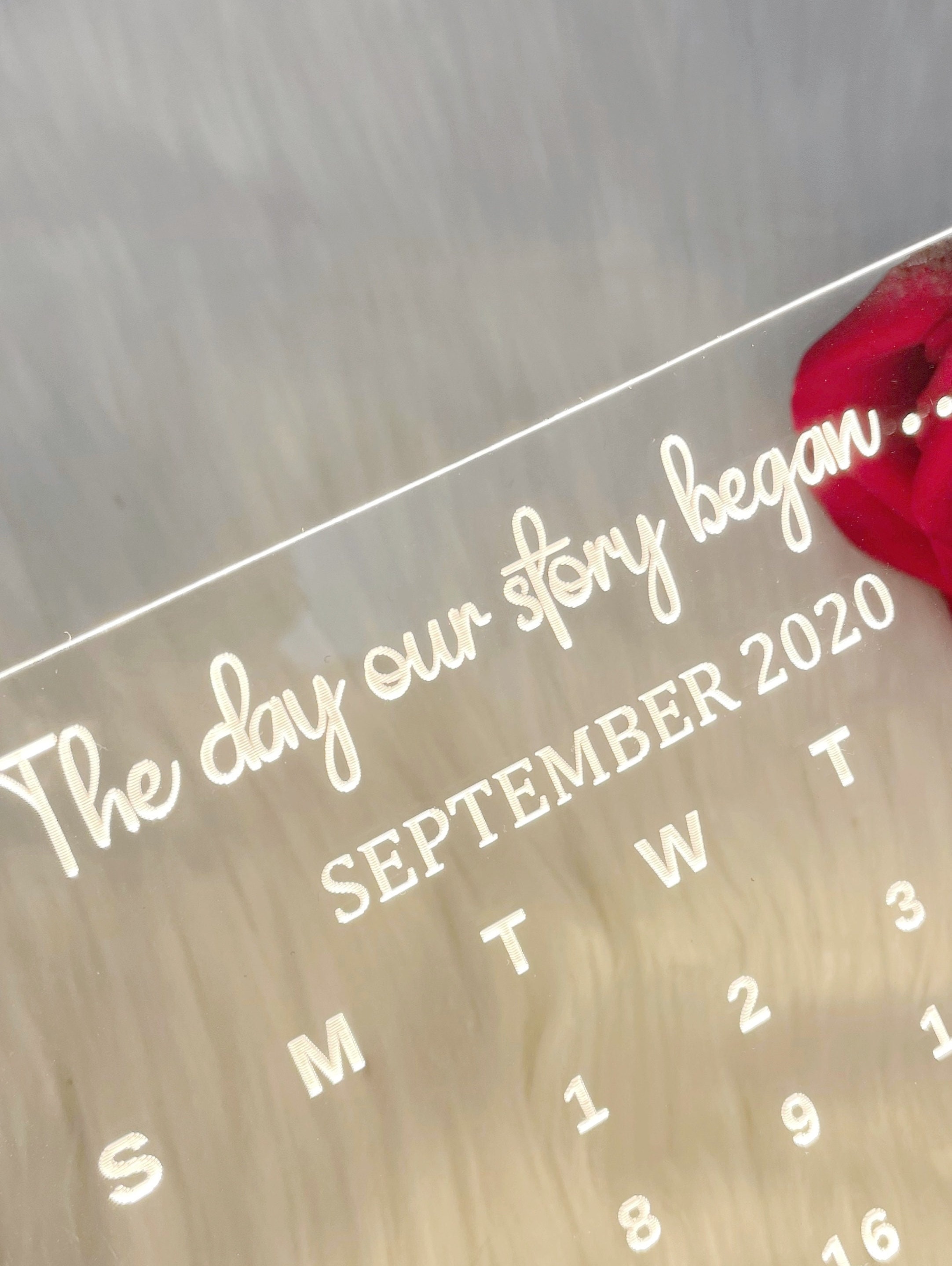 Calendar Date LED Lamp Personalized Lamp for Couples | Etsy