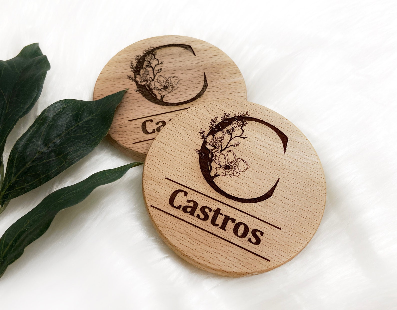 Custom Engraved Coasters Personalized Wood Coasters | Etsy