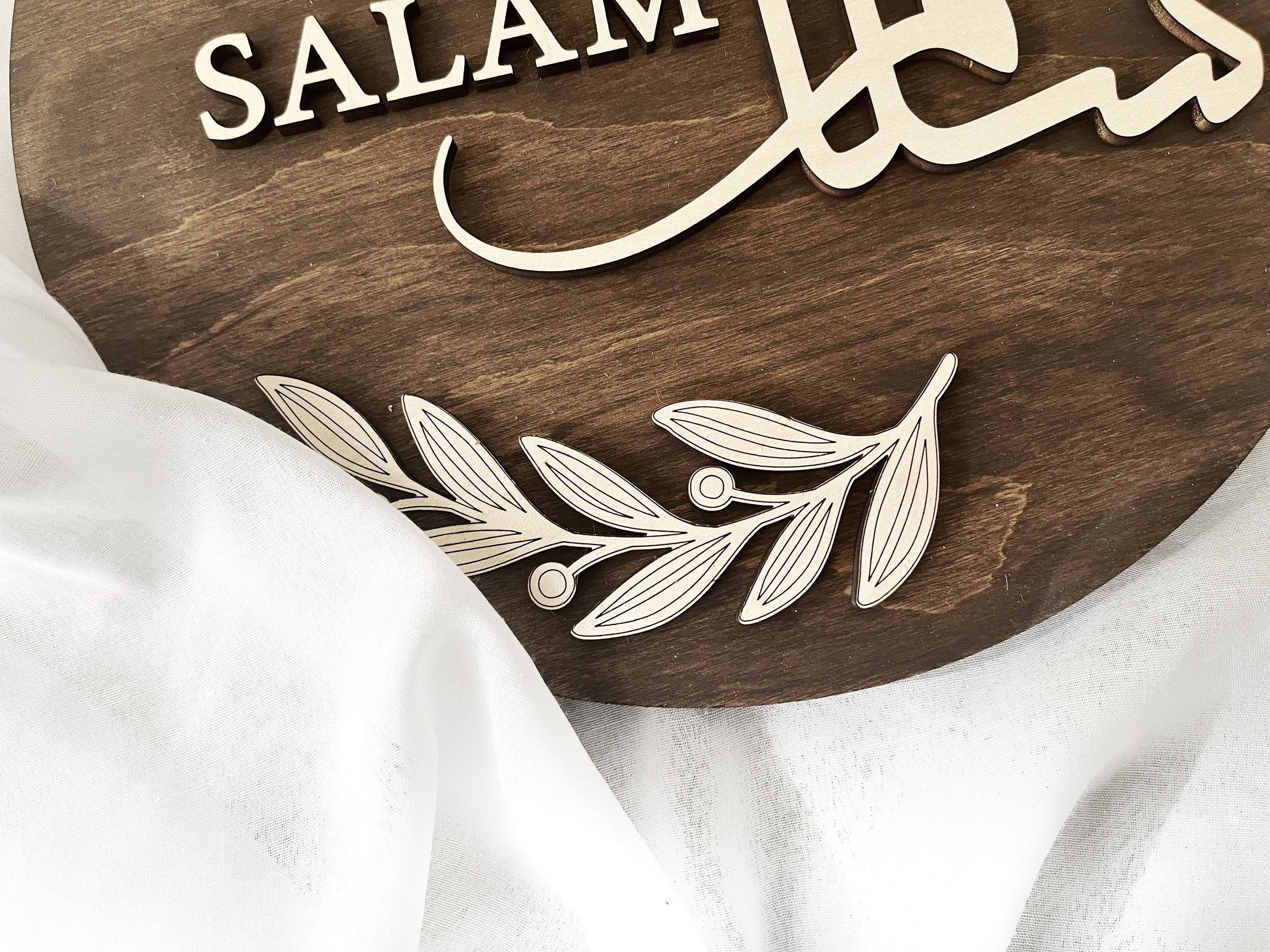 Salam Door Sign Wooden Salam Sign Peace Be Upon You 3D - Etsy