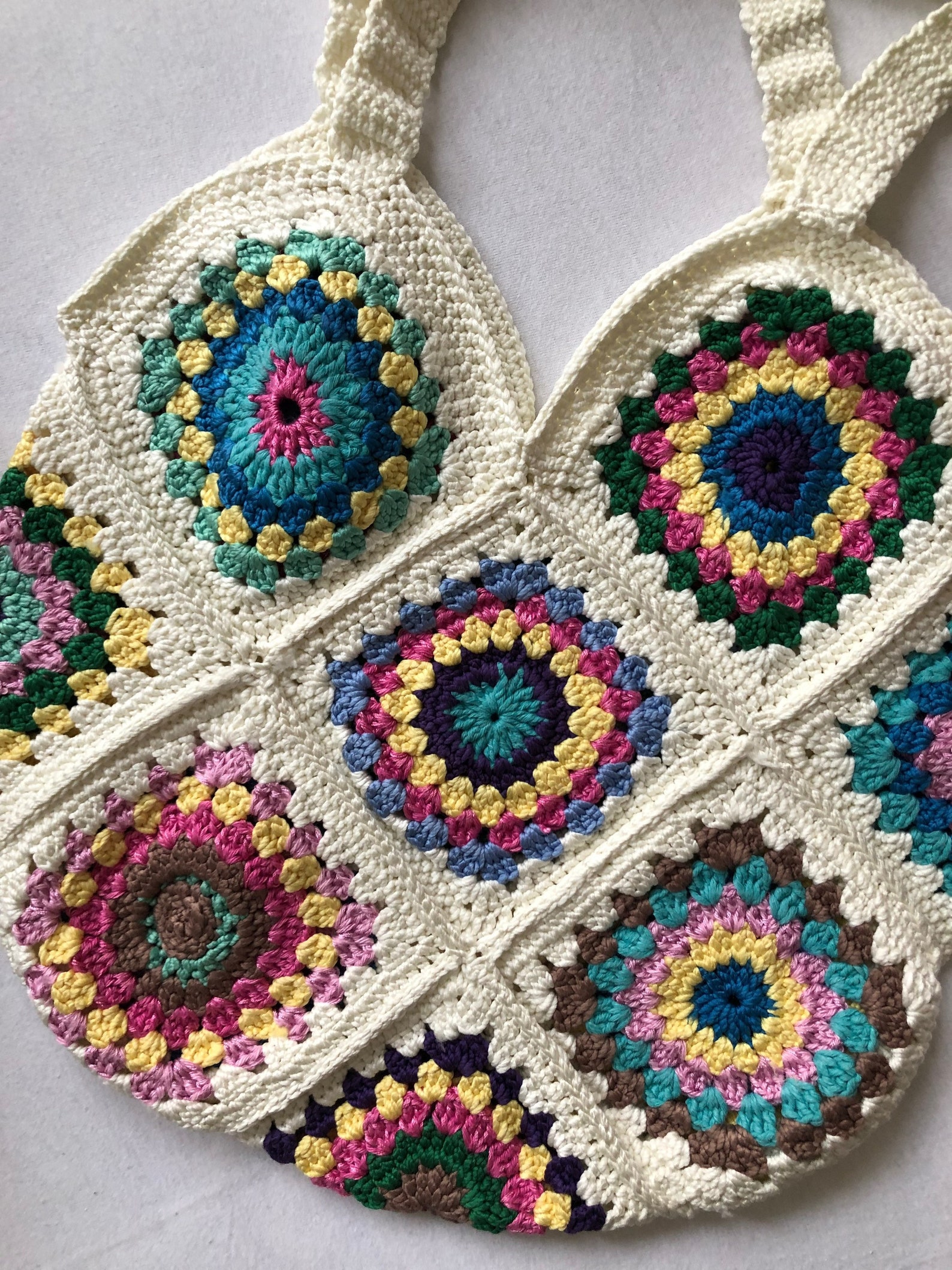 Colorful Crochet Tote Bags Crochet Beach Bag Crochet Bag | Etsy