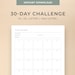 Printable & Editable 30 Day Challenge Goal Tracker | A4, A5, Letter ...