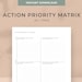 A5 Action Priority Matrix Template PDF Printable Impact & Effort Matrix ...