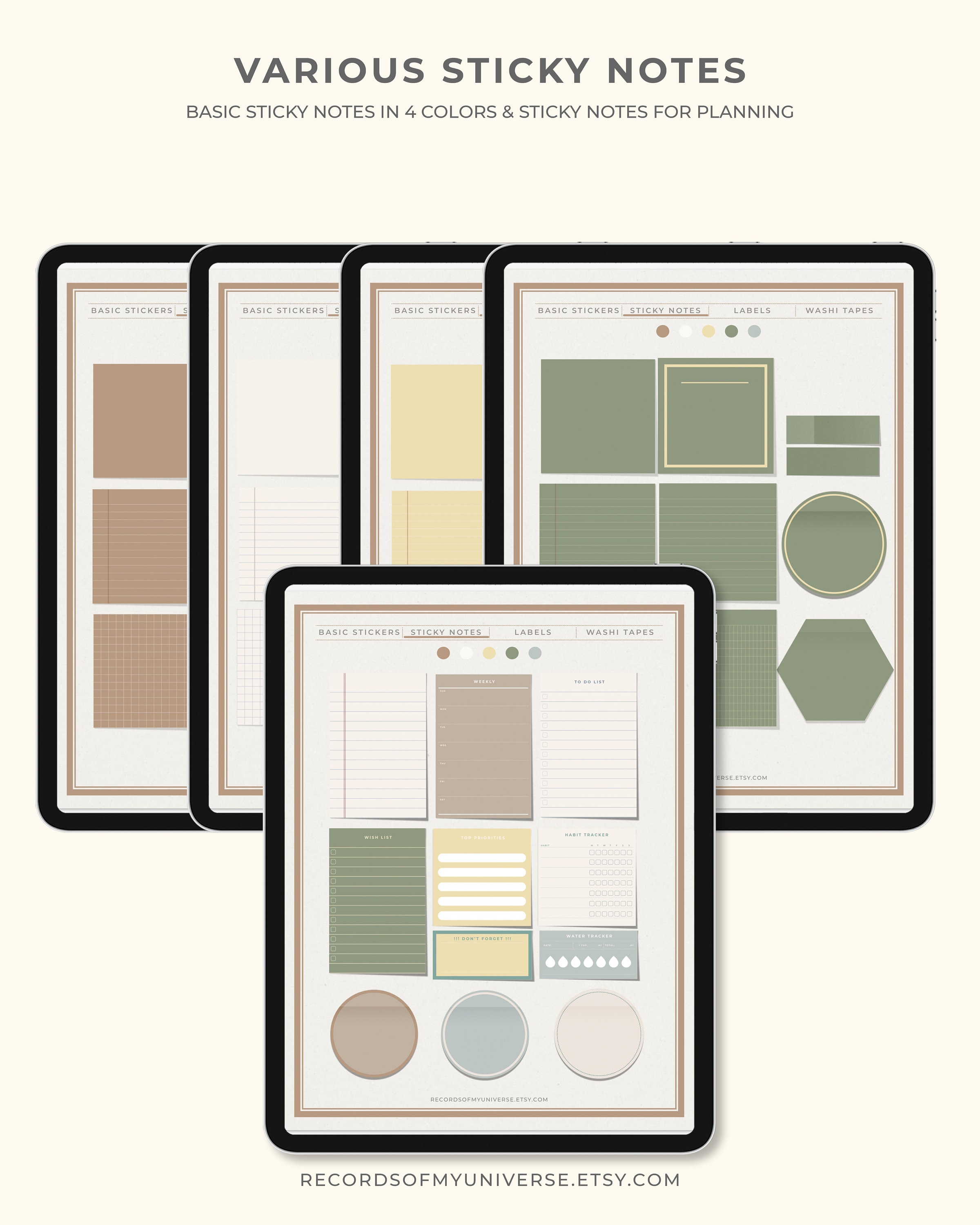 Minimal & Basic Digital Sticker Pack for Good Notes|digital Stickers ...