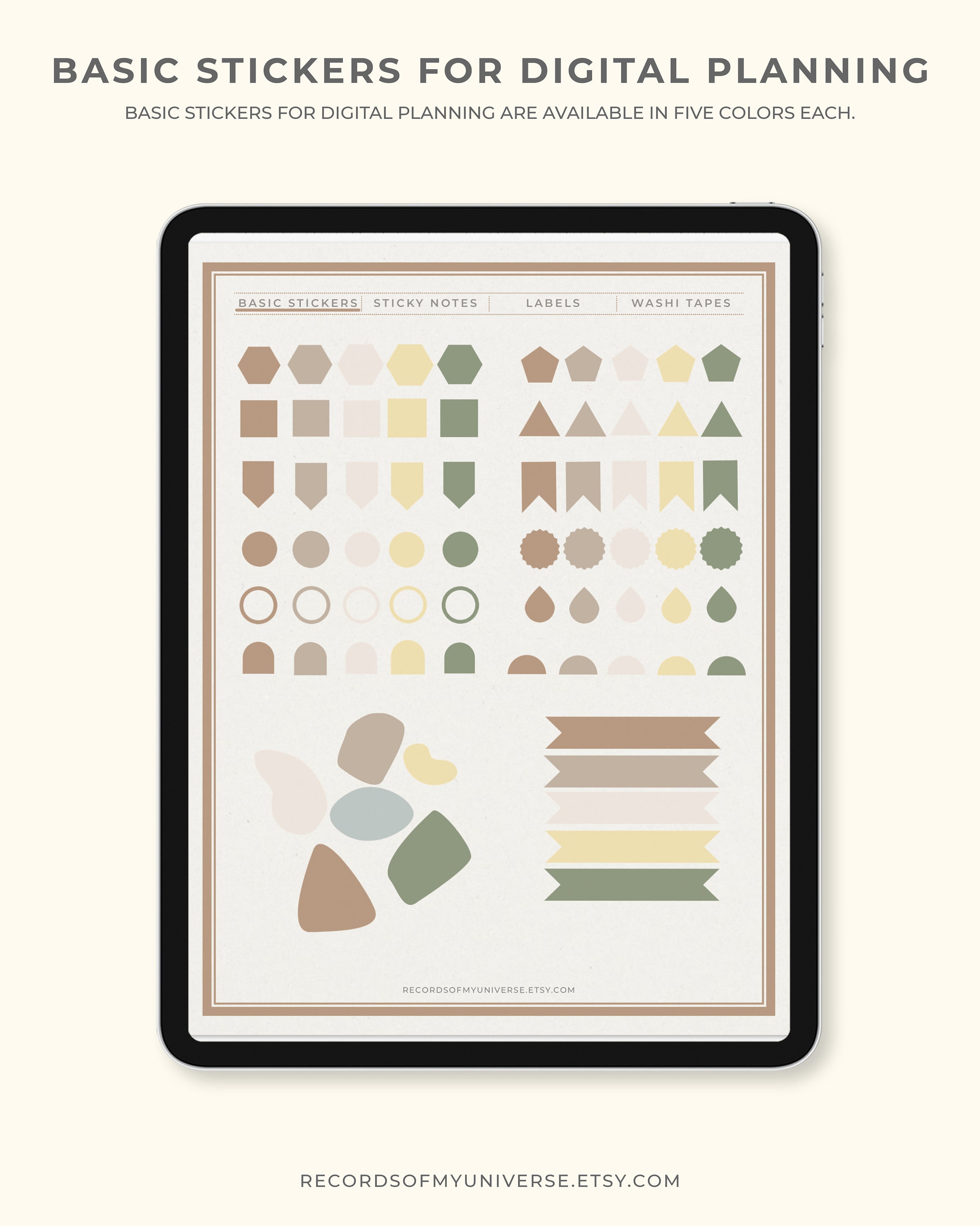 Minimal & Basic Digital Sticker Pack for Good Notes|digital Stickers ...