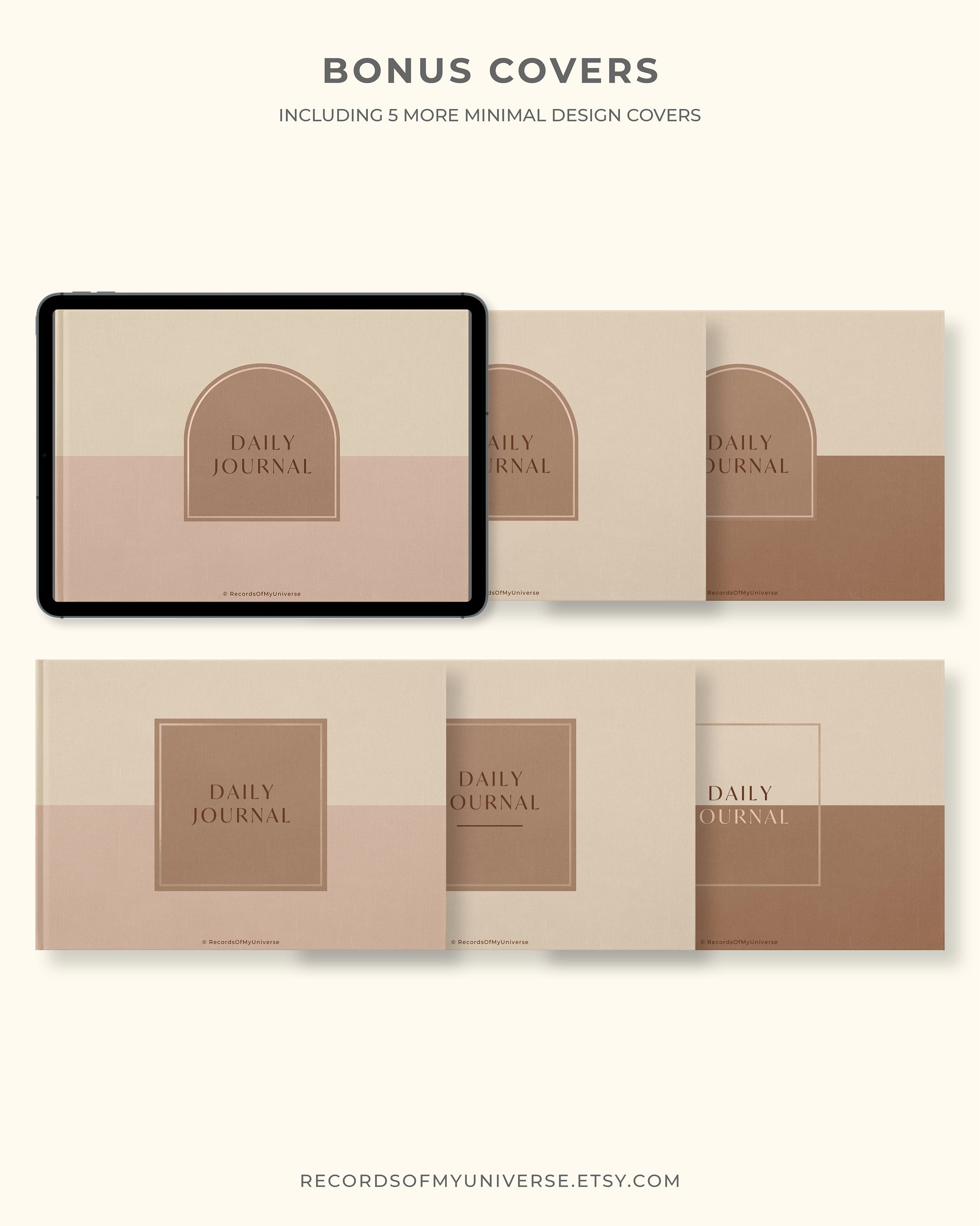 365-day Landscape Digital Daily Journal Book | Hyperlinked PDF File ...