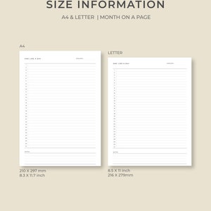 Printable & Editable Minimal One Line a Day Journal | A4, Letter Size ...