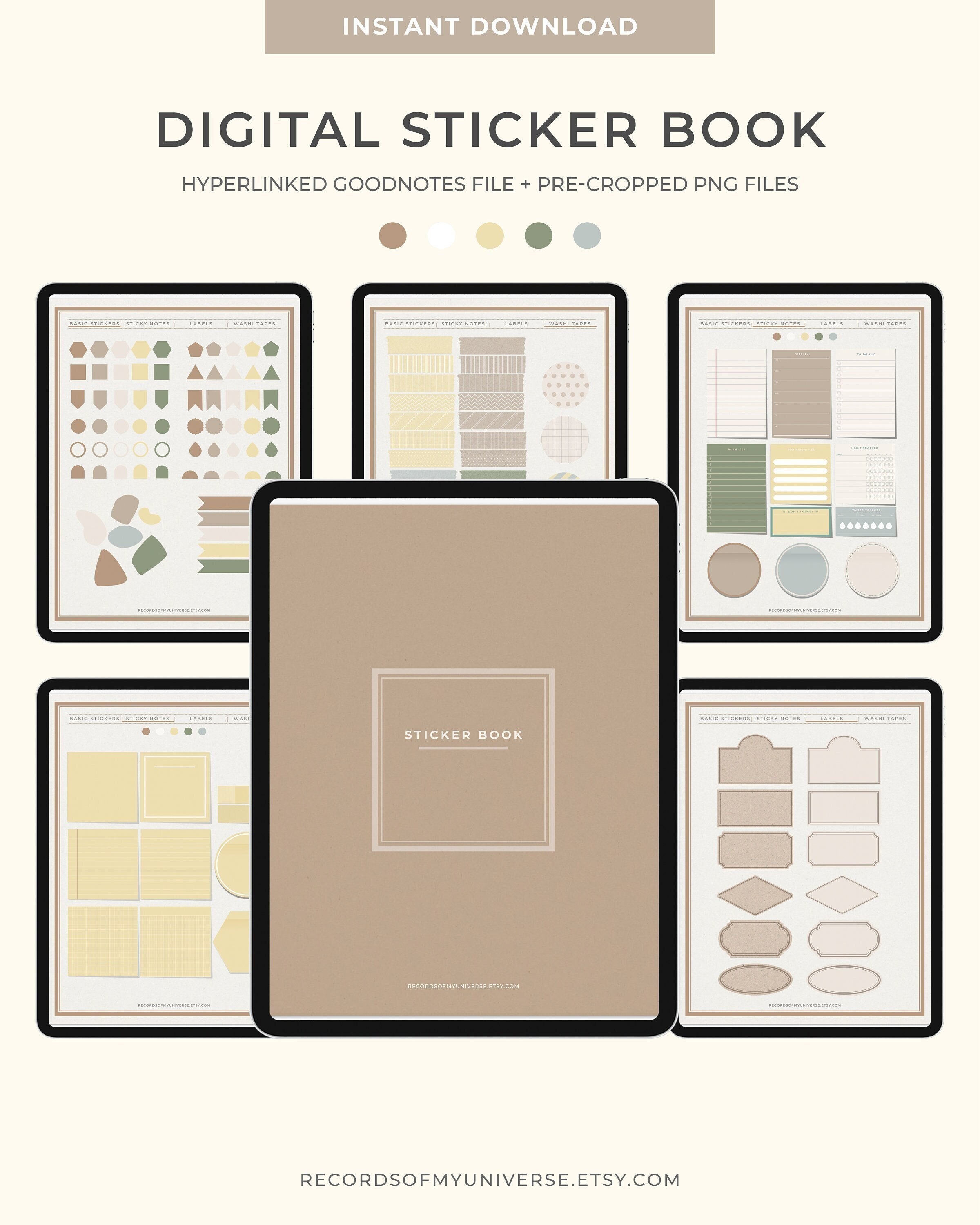 Minimal & Basic Digital Sticker Pack for Good Notes|digital Stickers ...
