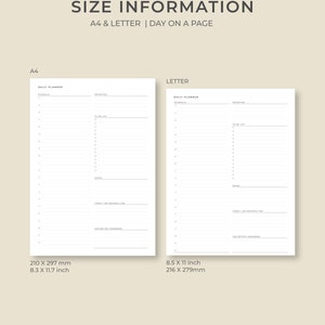 Editable & Printable A4, Letter Simple Daily Hourly Schedule Planner ...
