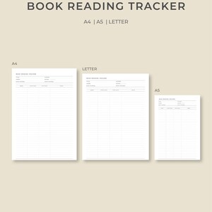 Printable & Editable Book Reading Planner Package | A4, A5, Letter Size ...