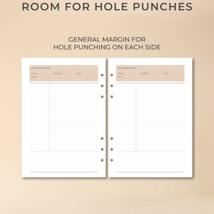 8 Pastel Colors of Printable Lecture Notes Available in 4 Types | A4 ...