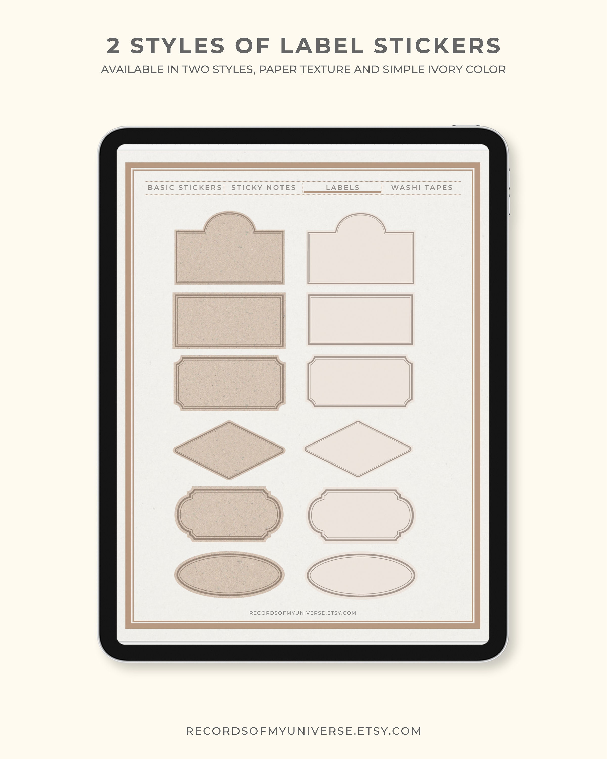 Minimal & Basic Digital Sticker Pack for Good Notes|digital Stickers ...