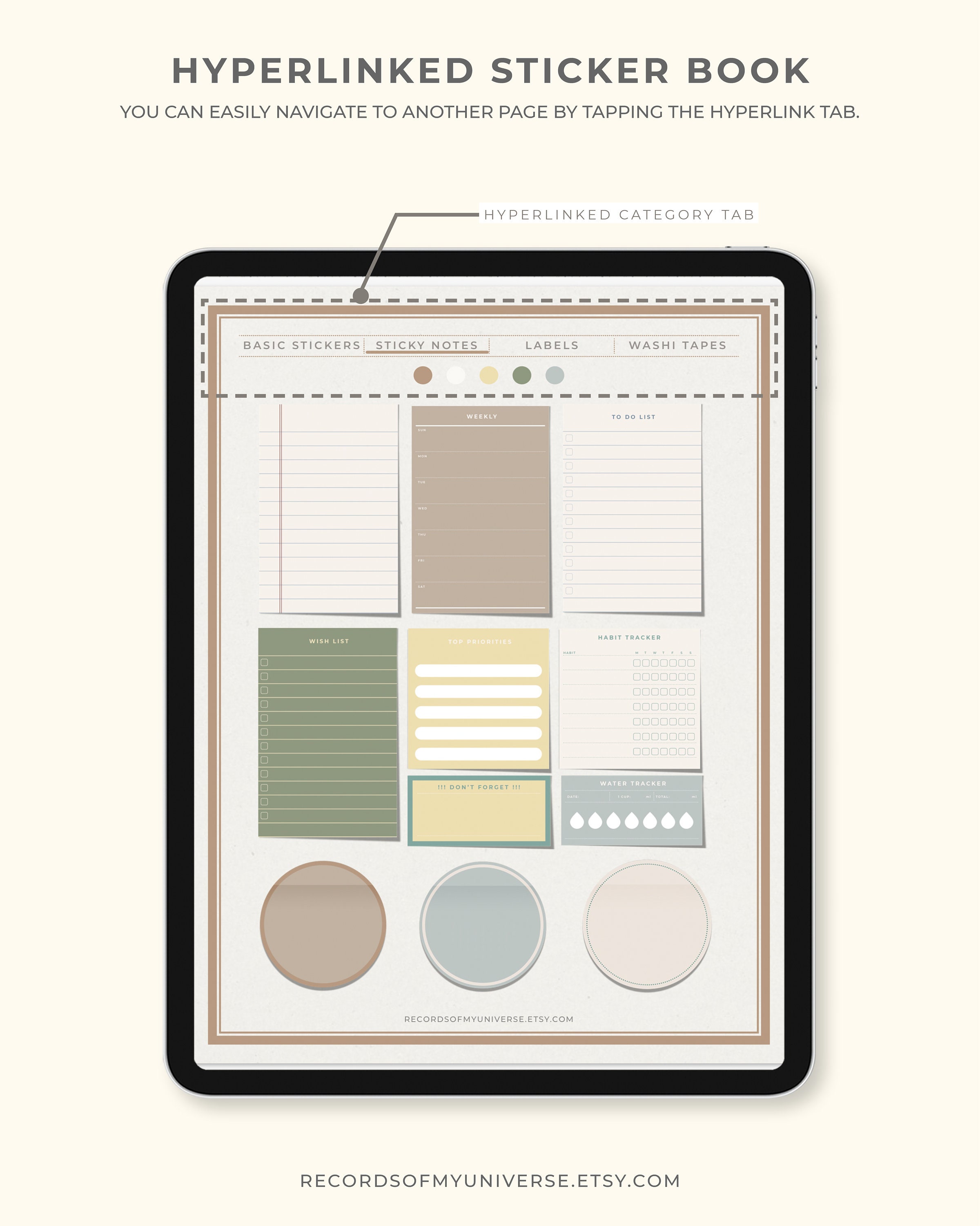 Minimal & Basic Digital Sticker Pack for Good Notes|digital Stickers ...