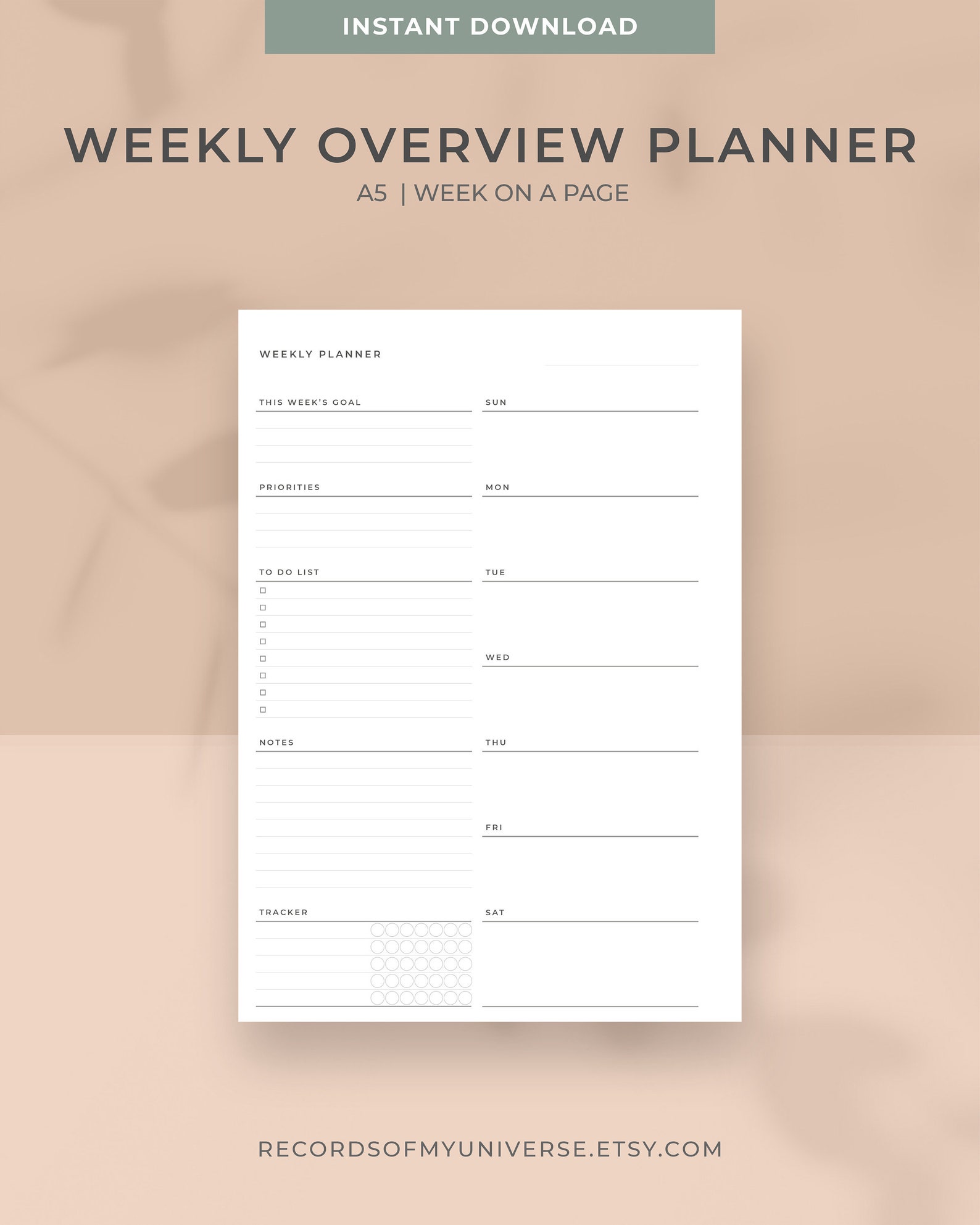a5-minimal-weekly-overview-planner-template-printable-week-etsy