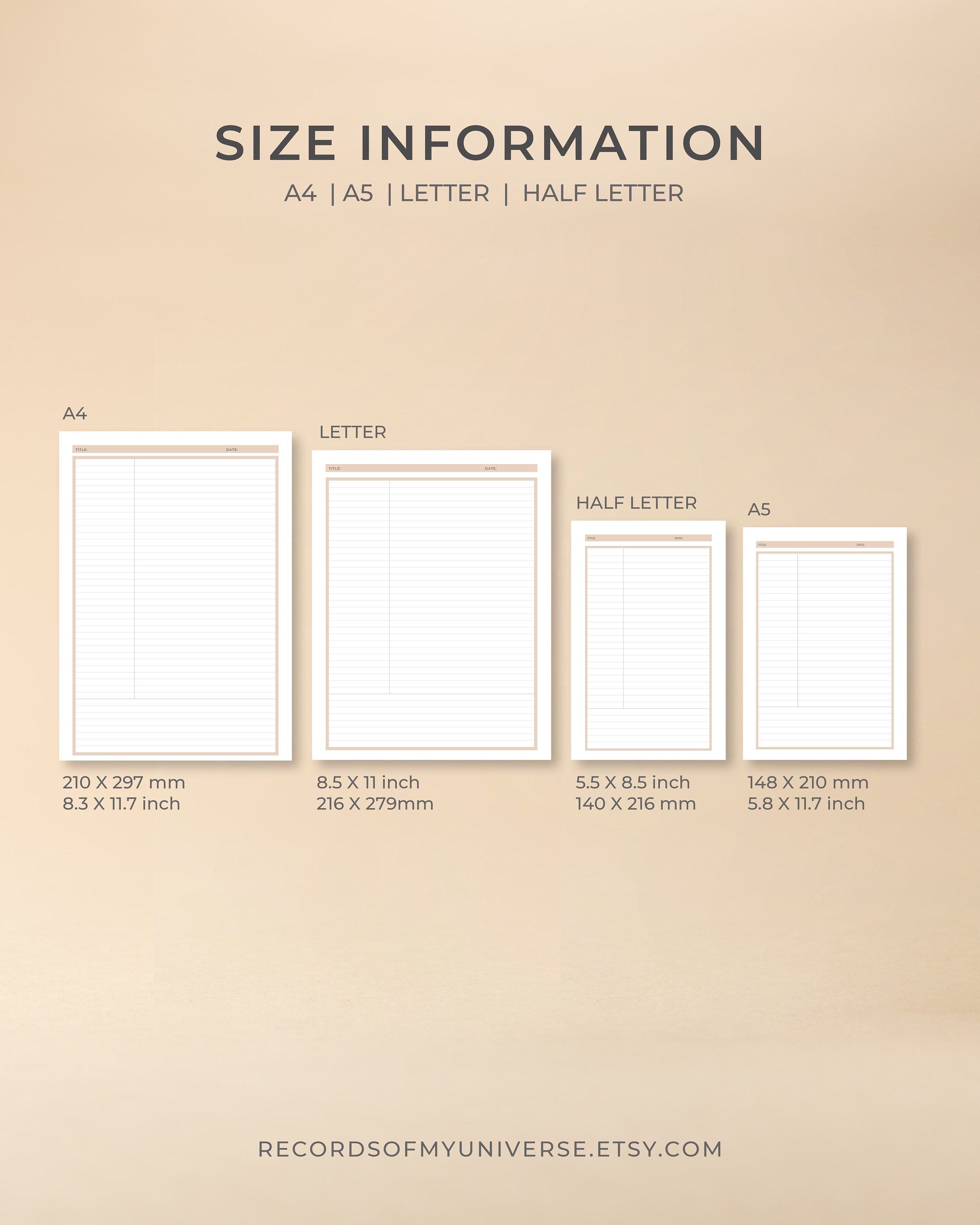 8 Pastel Colors of Printable Cornell Notes Available in 4 Types | A4 ...