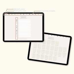 12 Sections of Landscape Digital Notebook Template Hyperlinked PDF File ...