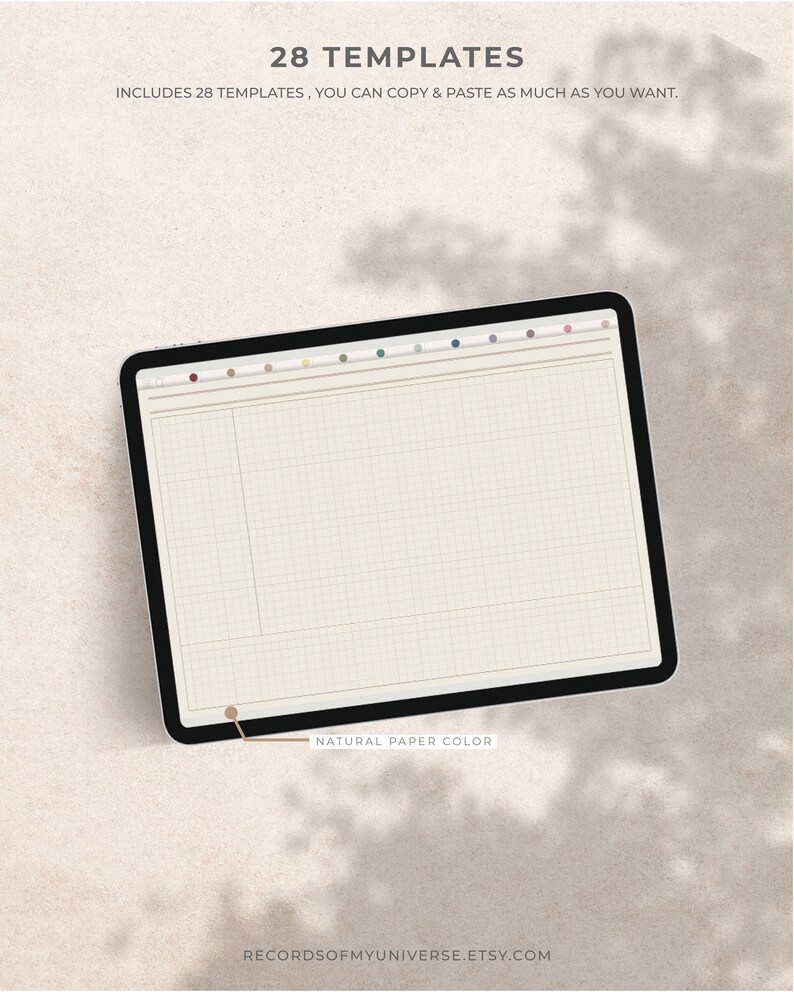 12 Sections of Landscape Digital Notebook Template Hyperlinked PDF File ...