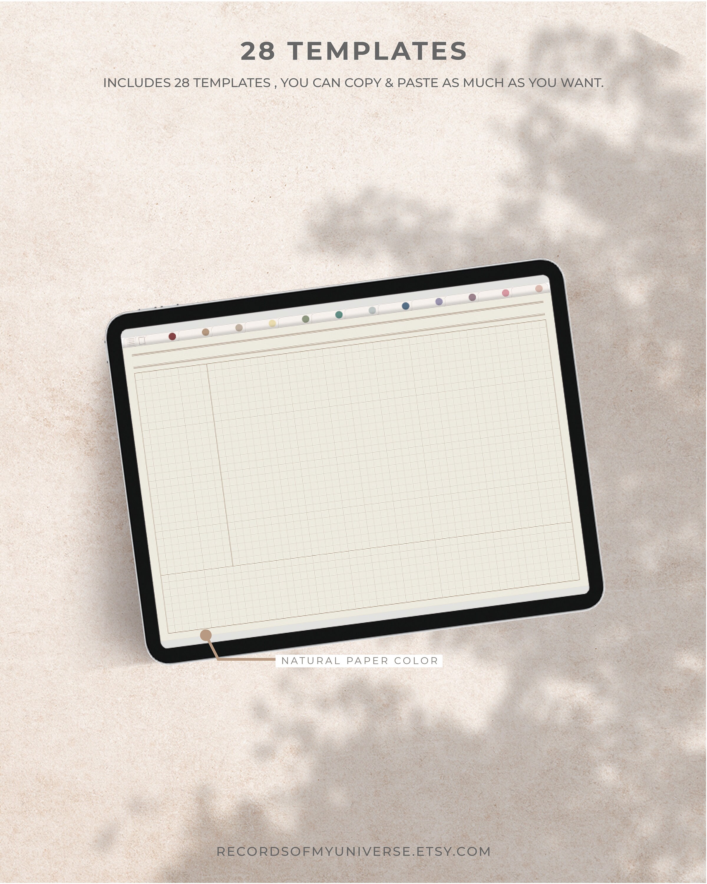 12 Sections of Landscape Digital Notebook Template Hyperlinked PDF File ...