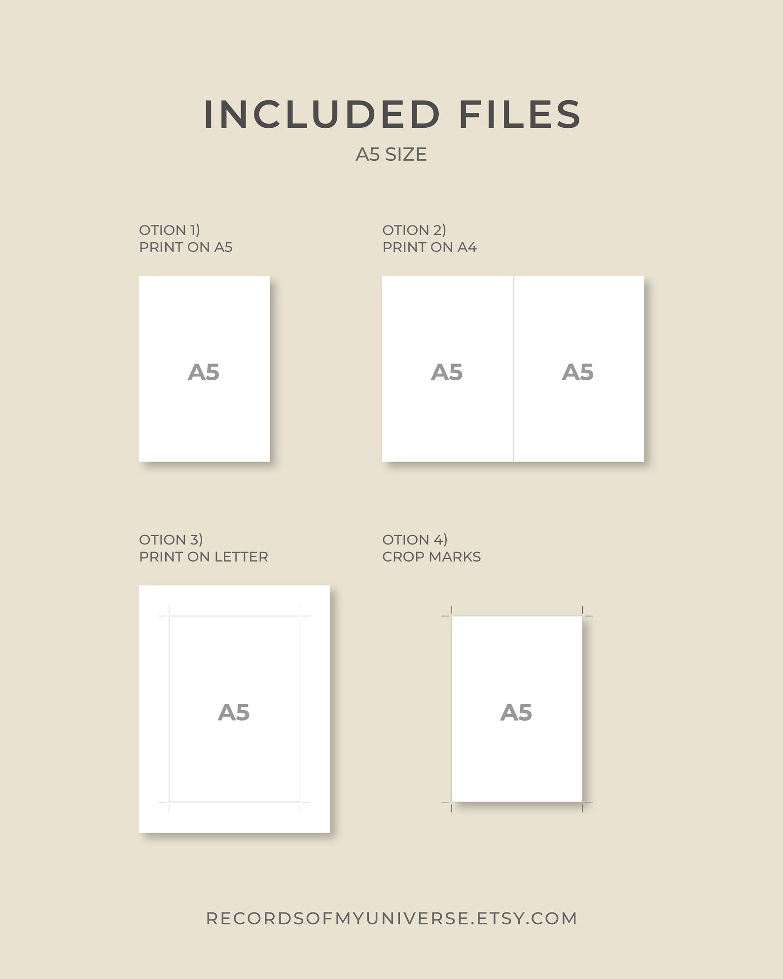 A5 Size Printable Simple Bucket List Template | Instant Download ...