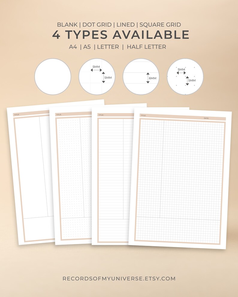 8 Pastel Colors of Printable Cornell Notes Available in 4 Types | A4 ...